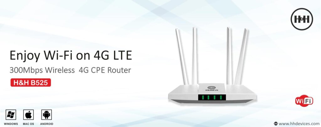 Best Wireless Router for Security Cameras: H&H 4G Wireless Router B525